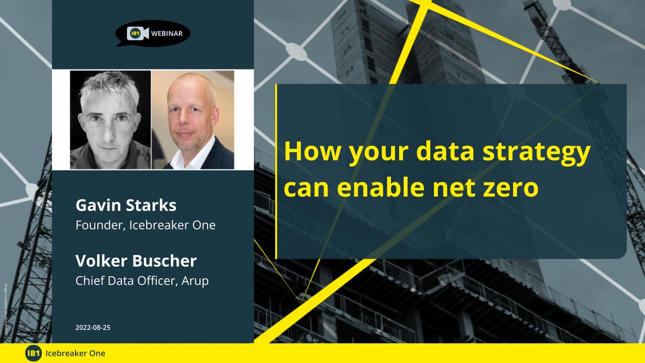 Arup and Icebreaker One: how your data strategy can enable net zero ...