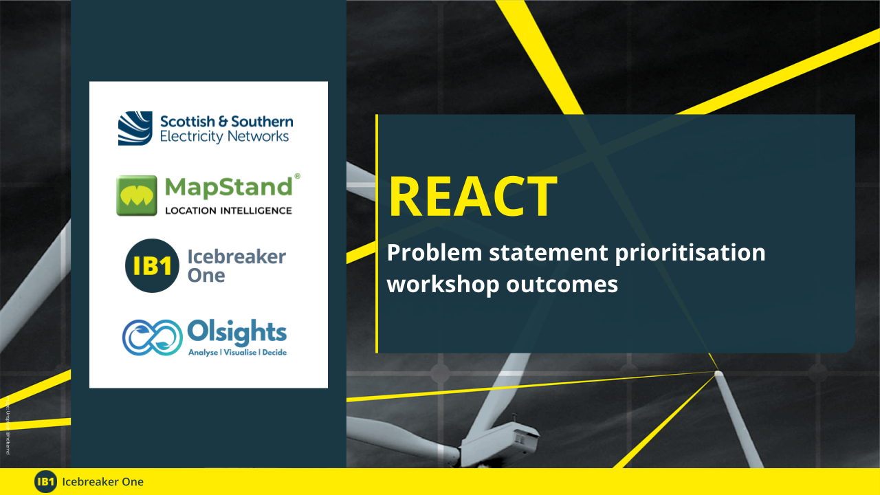 REACT: Problem statement prioritisation workshop outcomes Icebreaker One