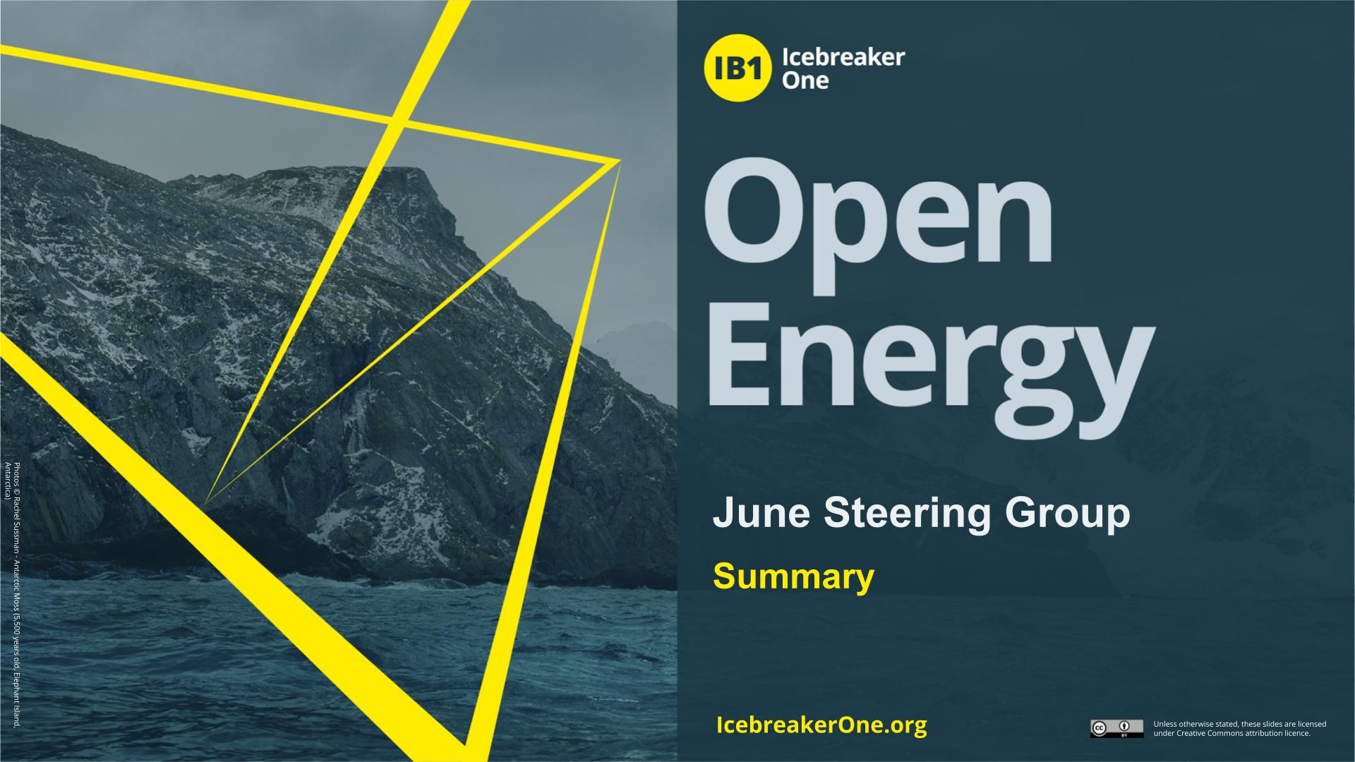 Open Energy Steering Group – June 2023 meeting summary Icebreaker One